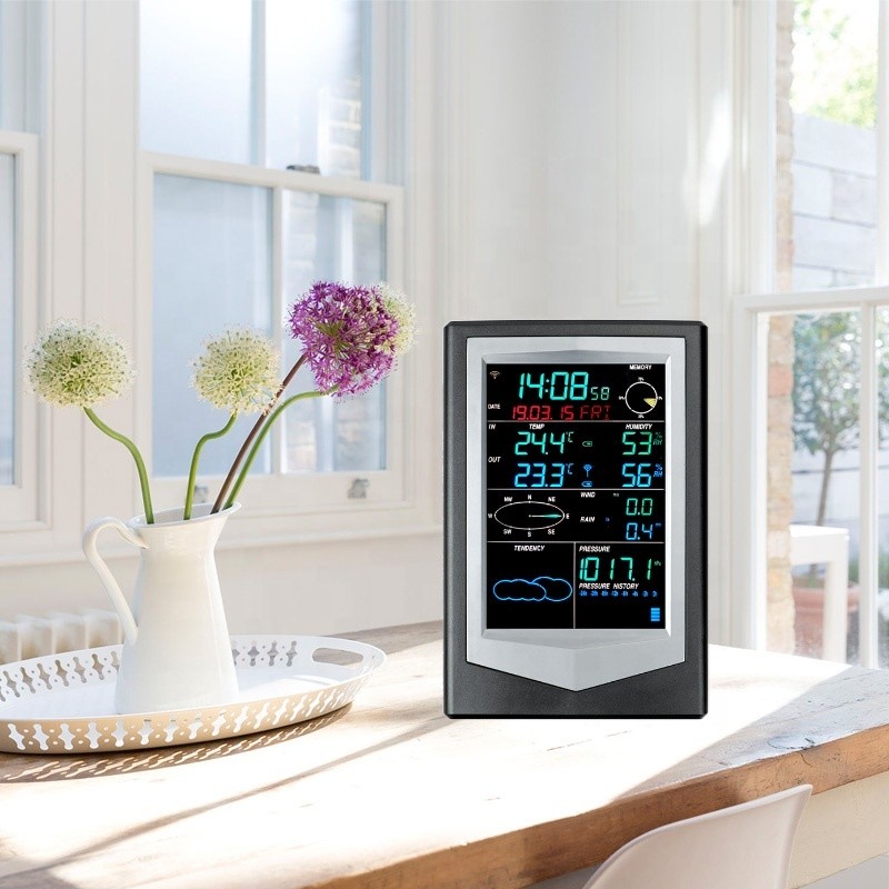 Rainfall Data 6-In-1 Professional Weather Station With Wind Direction ...